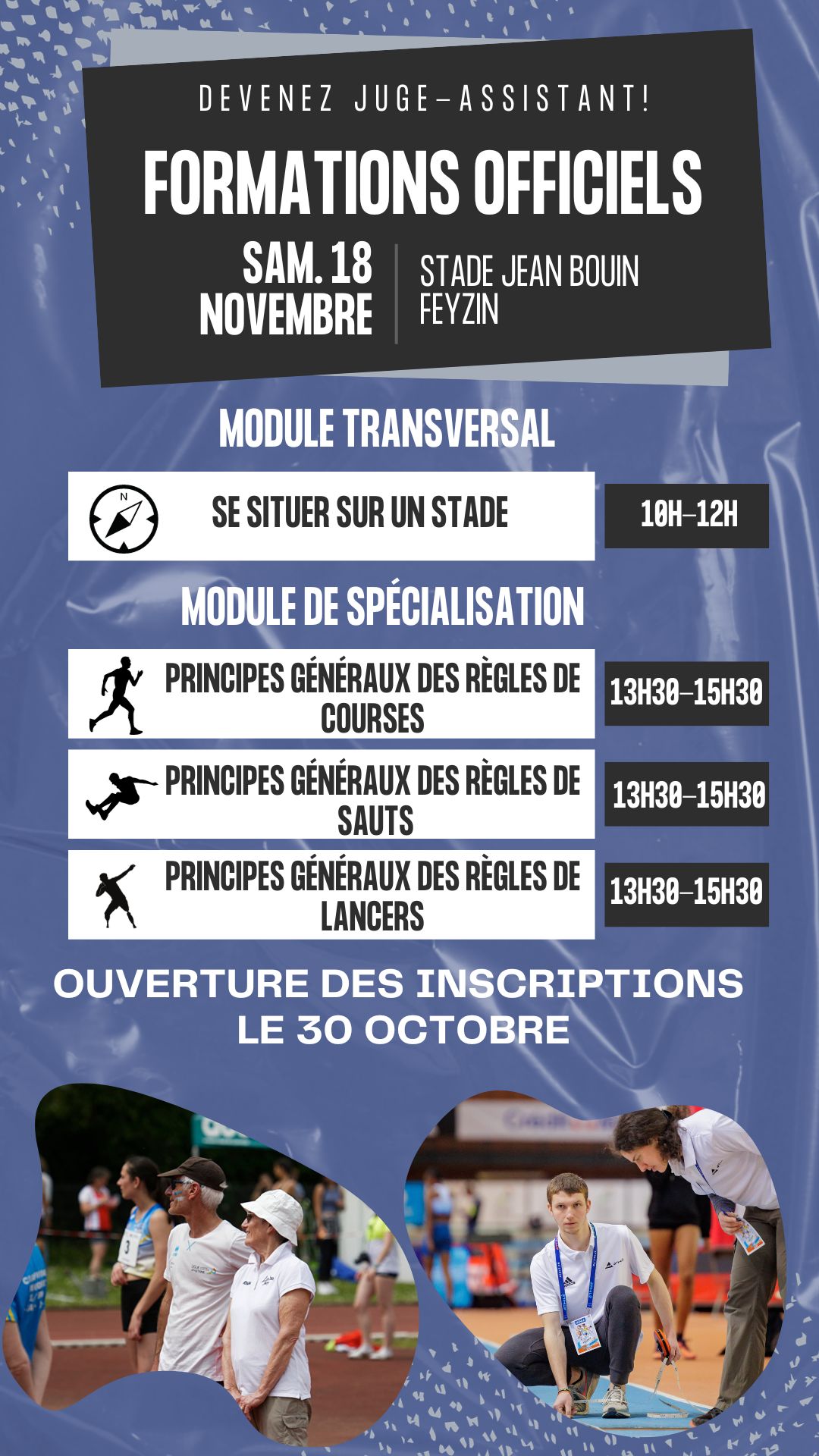 Formation Officiels Novembre 2023 - Lyon Athlétisme